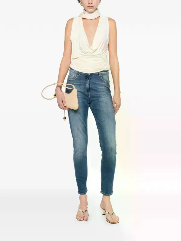 Elisabetta Franchi High Waist Slim Fit Jeans