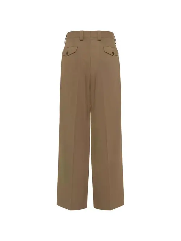 LANEUS Button-fastening Pocket Trousers