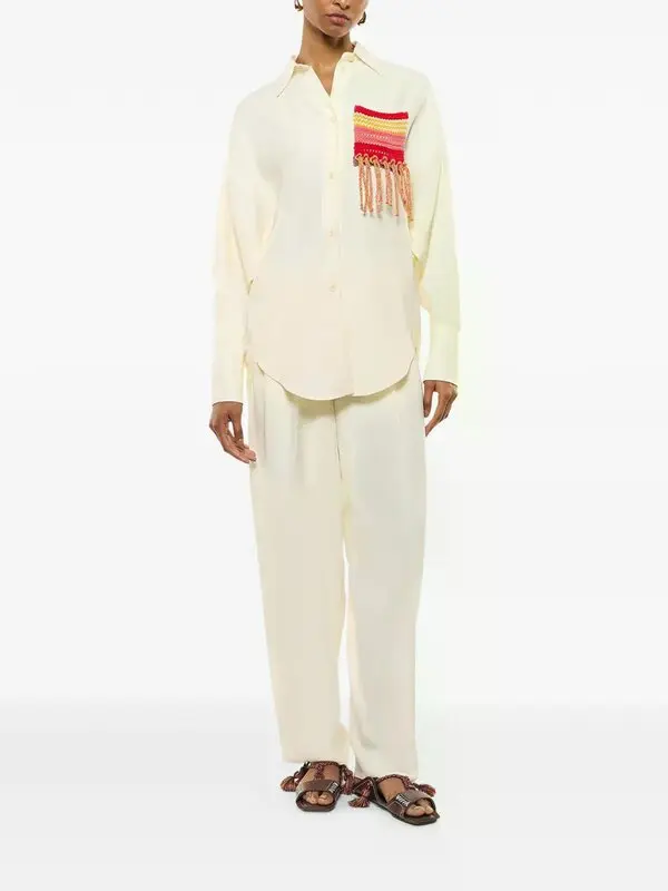 LANEUS Fringed-pocket Shirt