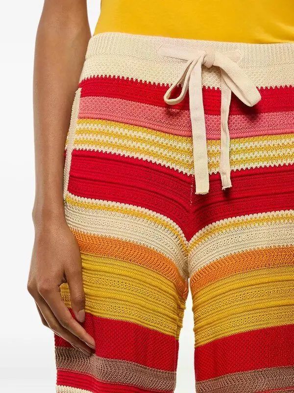 LANEUS Striped Drawstring Trousers