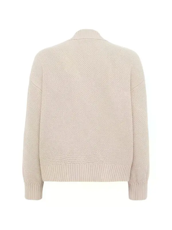 LANEUS V-neck Buttoned Cardigan - Neutrals