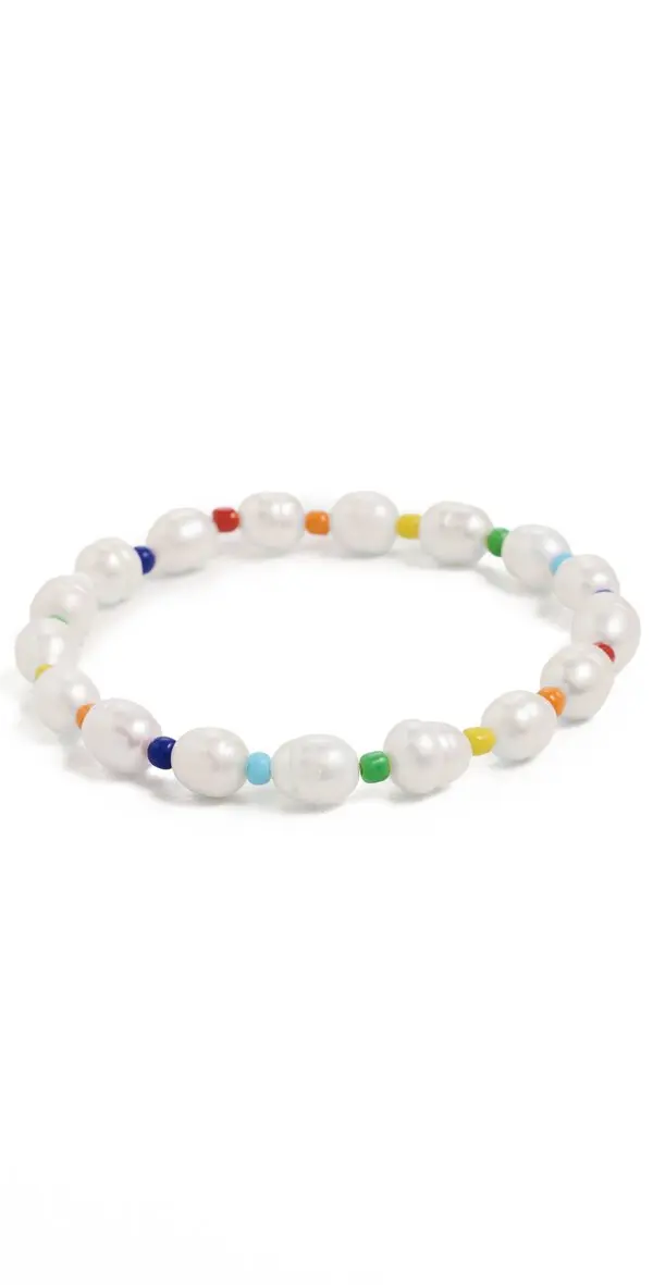 LOGAN TAY Baroque Pearl Anklet - Multi Colored