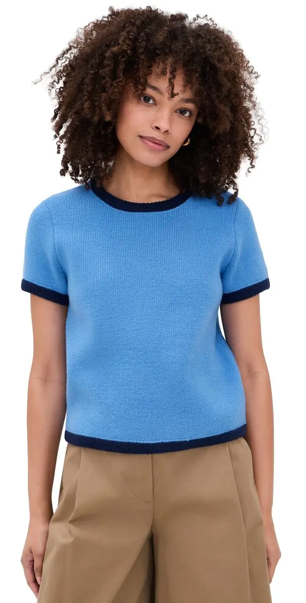 English Factory Color Block Knit Top