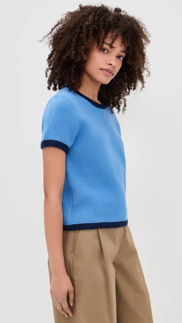 English Factory Color Block Knit Top