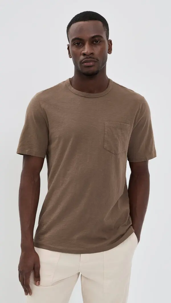 Faherty Brand Sunwashed Pocket Tee - Island Brown