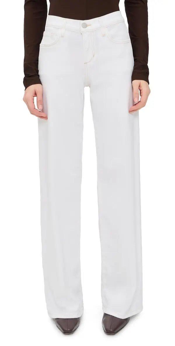 Joe's Jeans The Lou Lou Low Rise Wide Leg Jeans - White
