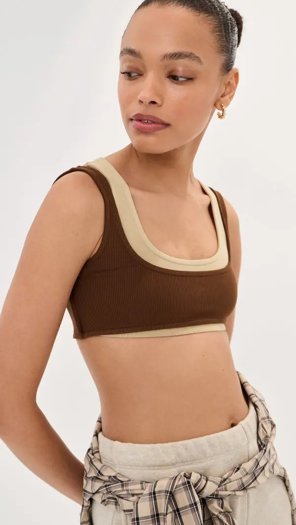 STATE & LAKE Jane Bralette - Tan/brown