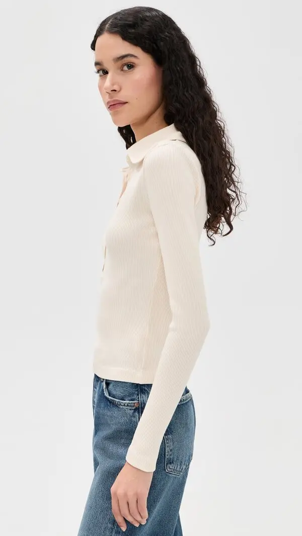 Citizens Of Humanity Brea Polo Knit Top - Dune