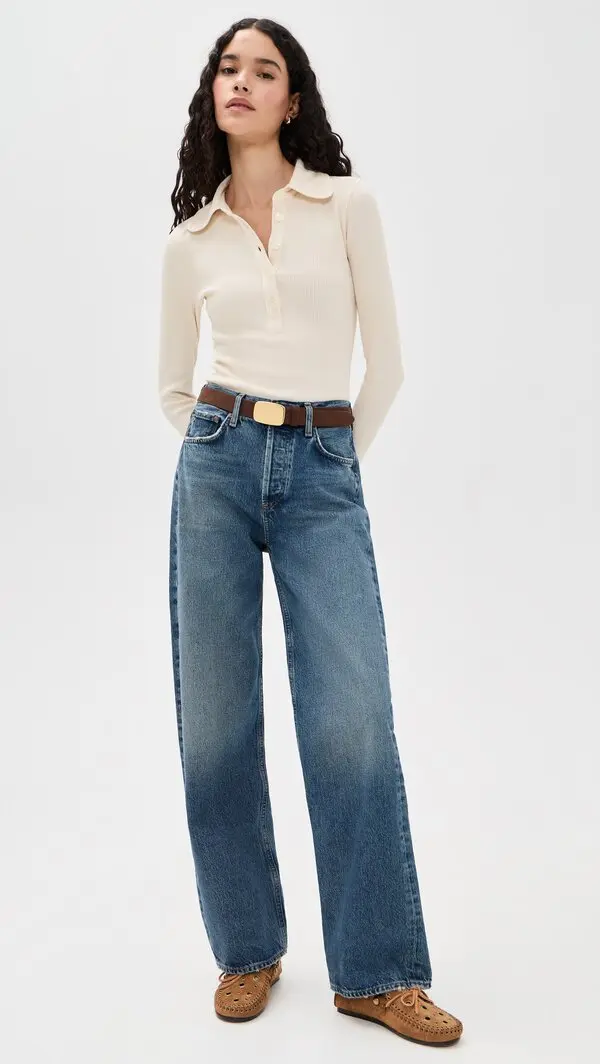 Citizens Of Humanity Brea Polo Knit Top - Dune
