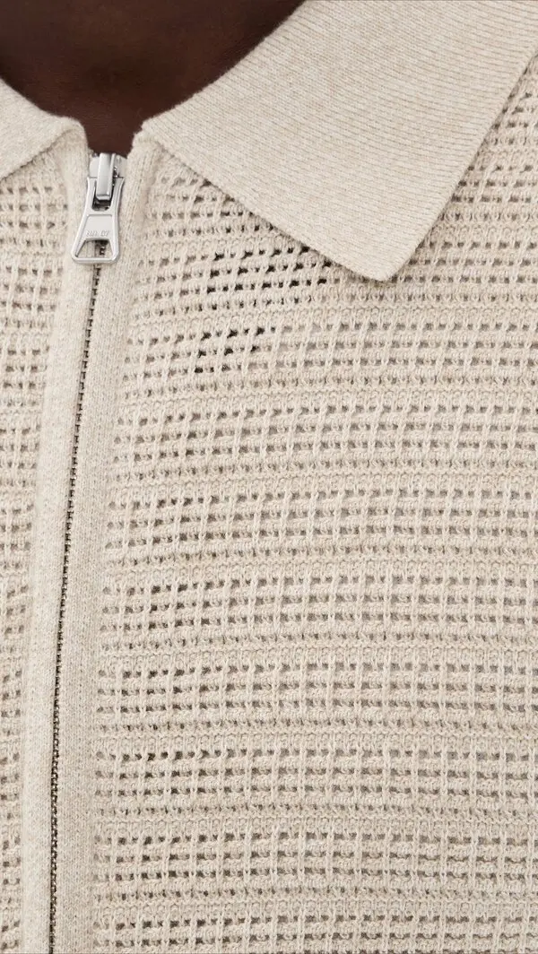 Nn07 Gustav Zip Sweater - Ivory Moulin