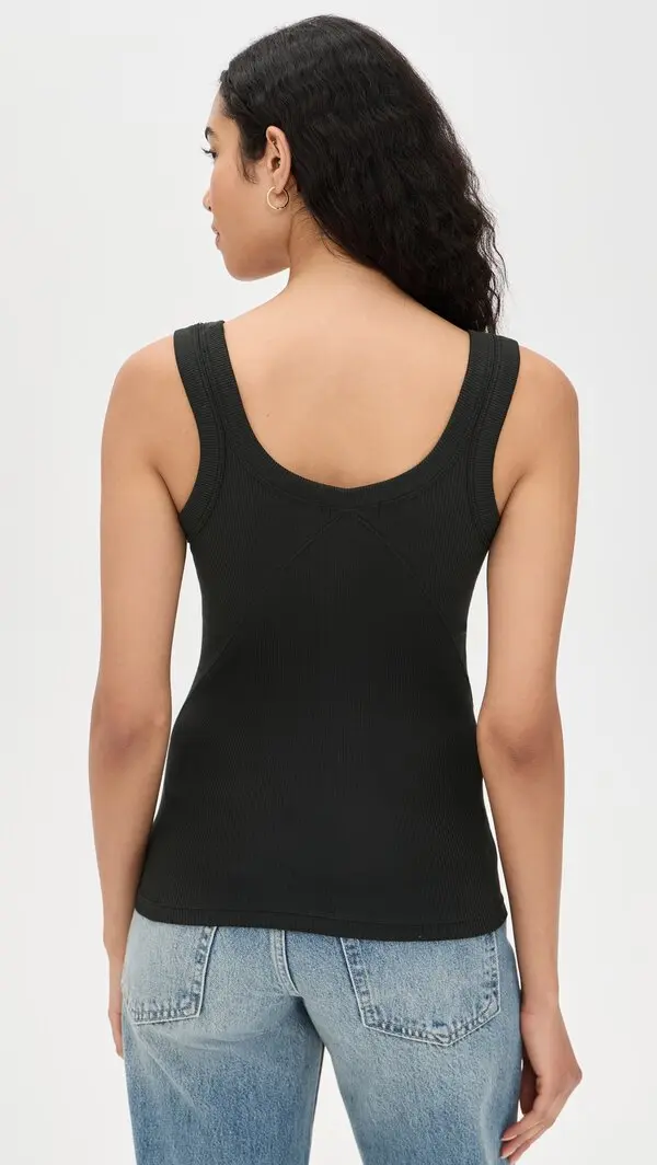 Rag & Bone Essential Rib Tank - Black