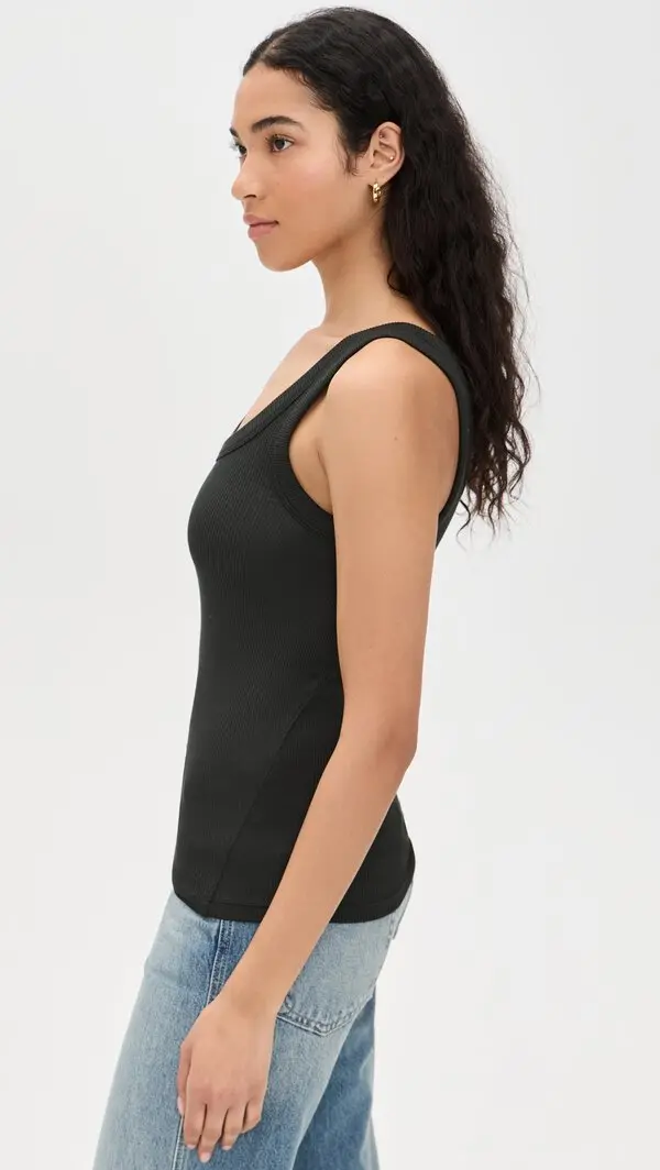 Rag & Bone Essential Rib Tank - Black