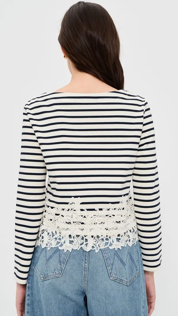 Veronica Beard Hovey Lace-trimmed Top