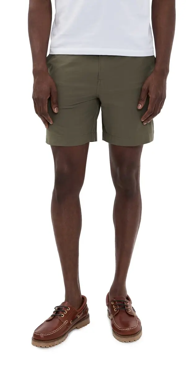 Faherty Brand Activewear Jersey Shorts - Surplus Olive