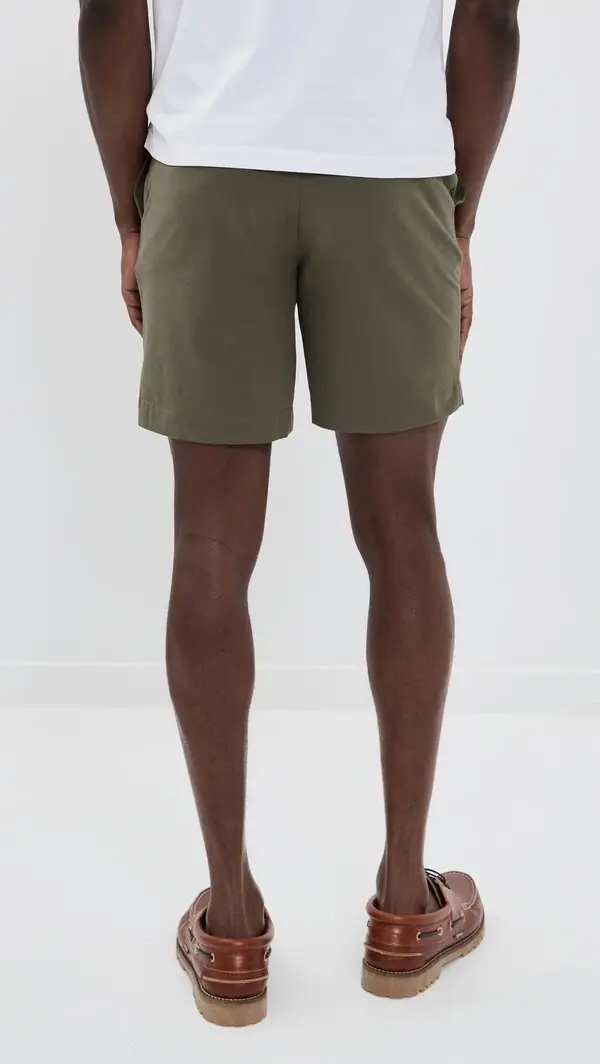 Faherty Brand Activewear Jersey Shorts - Surplus Olive