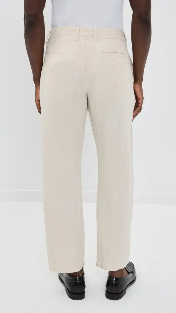 Nn07 Aden Linen Trousers - Oat