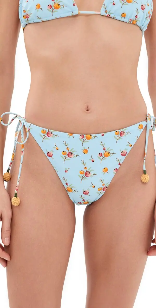 Sea Freya Embroidered Bikini Bottom - Multi