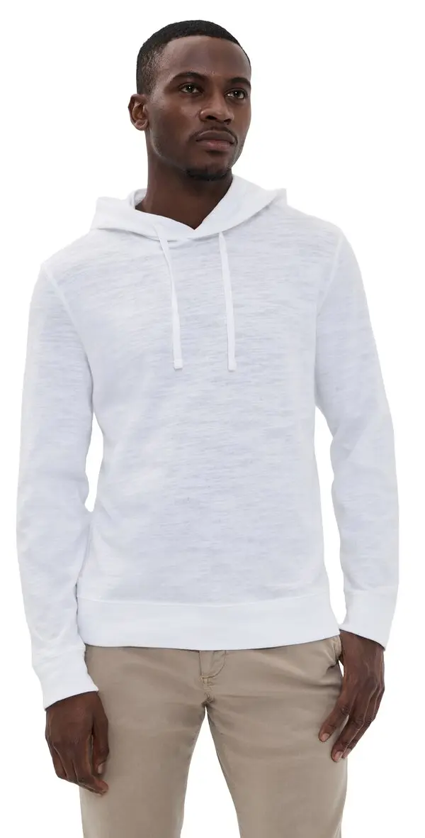 Faherty Brand Sunwashed Slub Hoodie - White