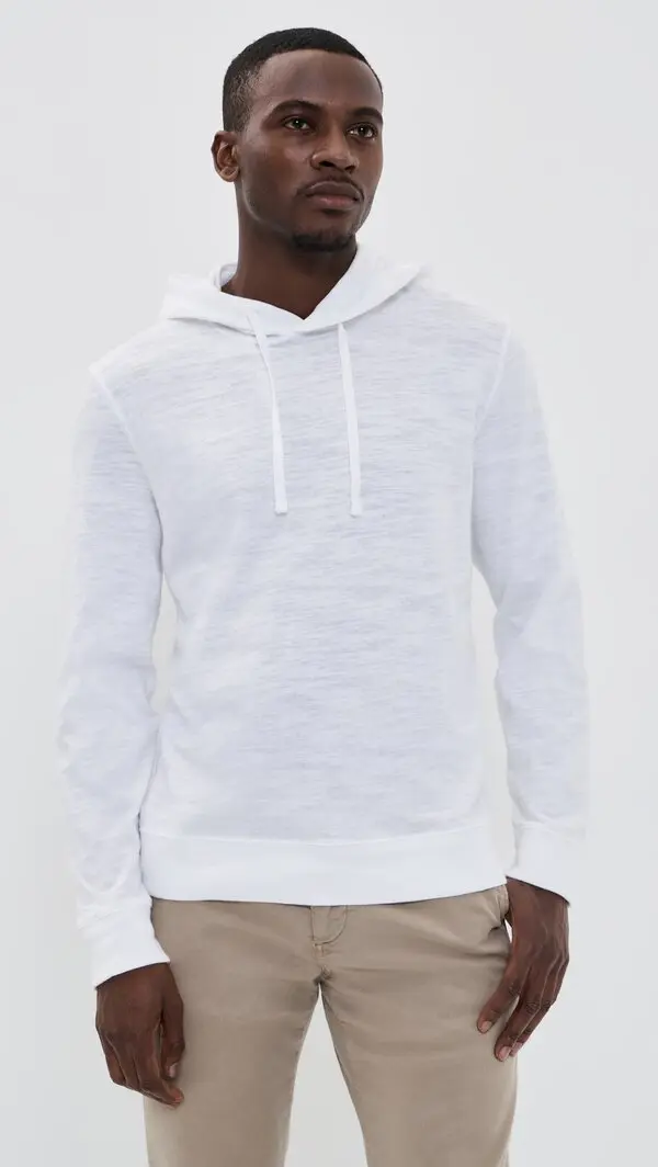 Faherty Brand Sunwashed Slub Hoodie - White