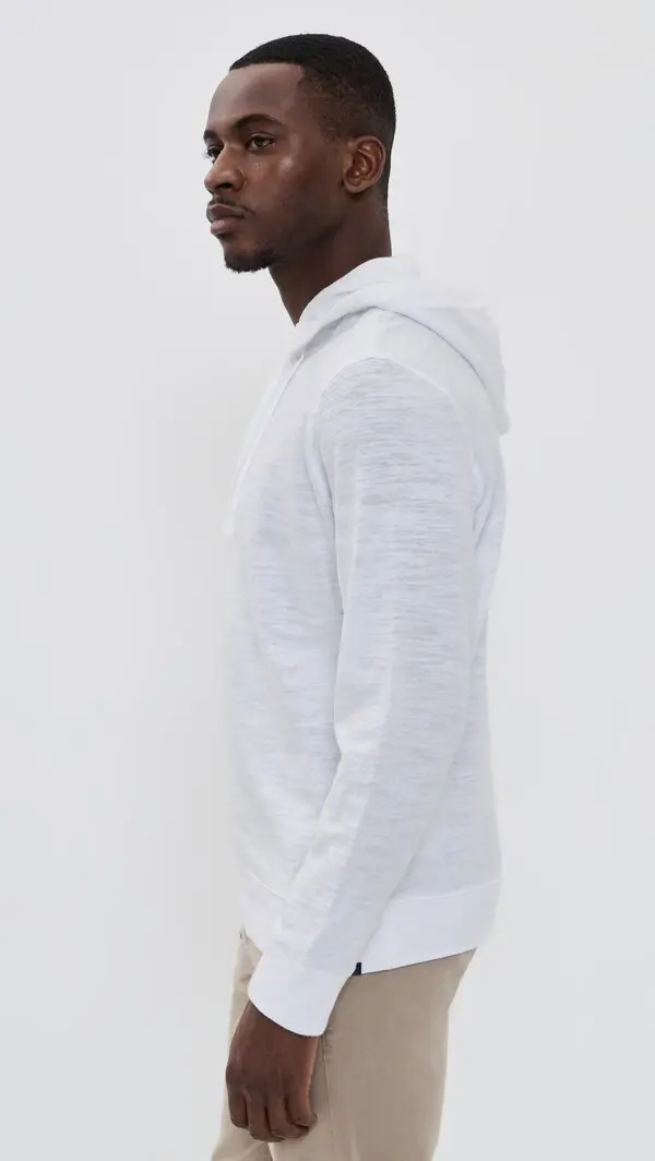 Faherty Brand Sunwashed Slub Hoodie - White