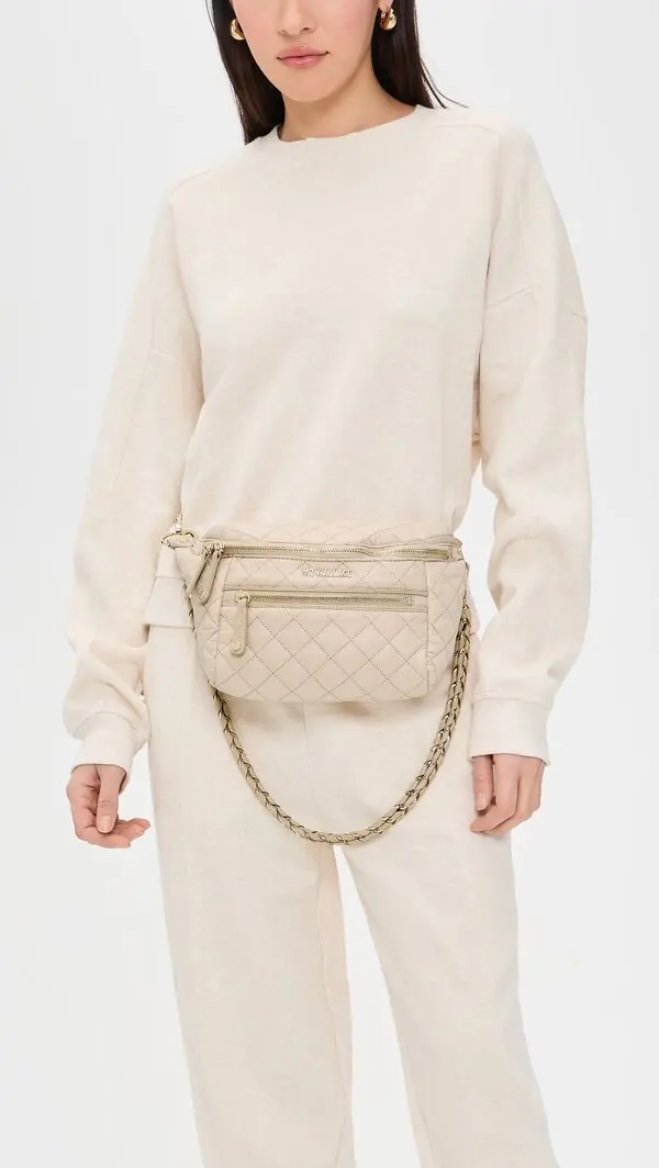 Mz Wallace Small Crosby Sling Bag - Buff