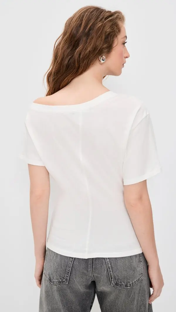 EB DENIM Elena Off-shoulder Tee - White