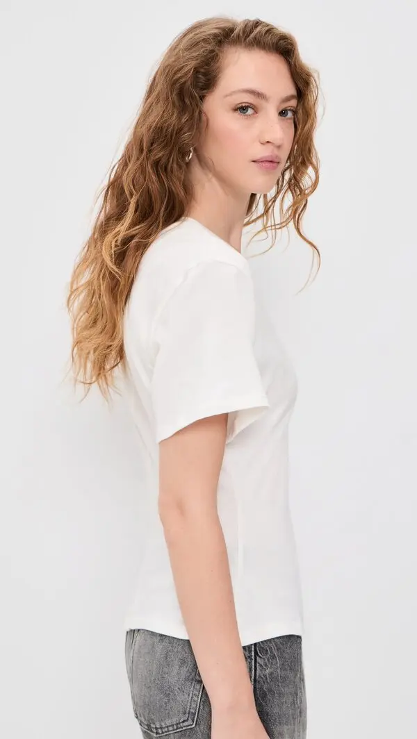 EB DENIM Elena Off-shoulder Tee - White
