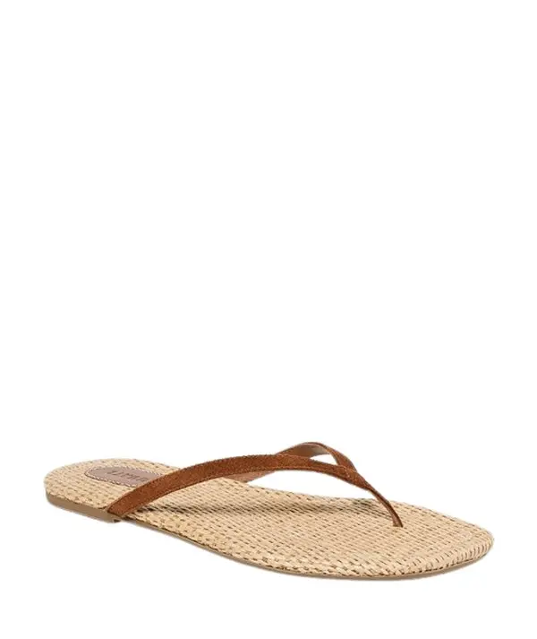 Staud Freja Raffia Sandals - Tabac