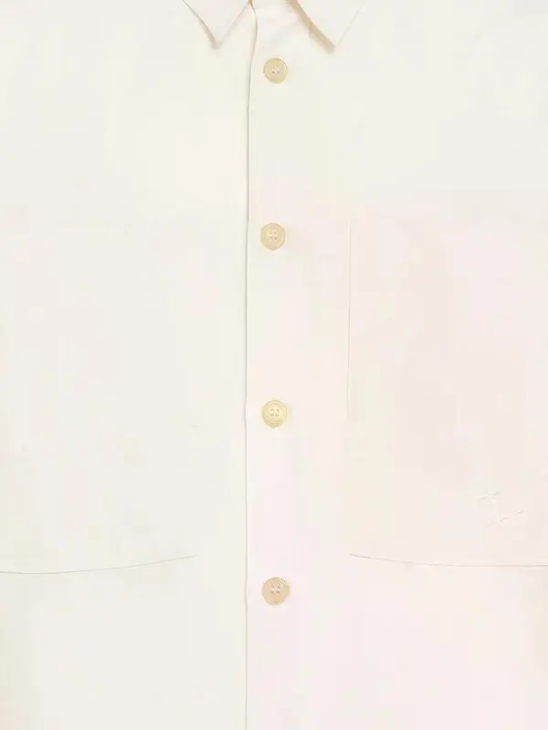 LANEUS Buttoned Pocket Overshirt - Neutrals