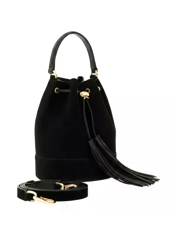 GIANVITO ROSSI Sienna Tassel-detail Bucket Bag - Black