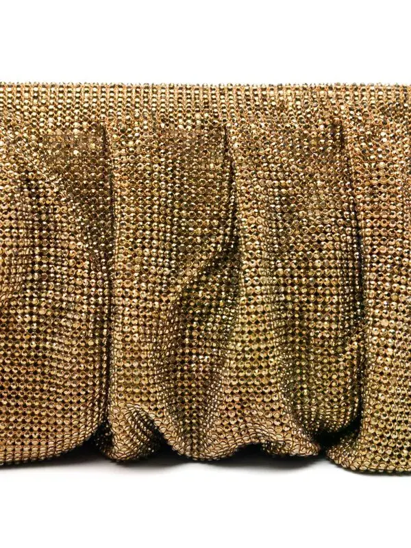 Benedetta Bruzziches Crystal Embellished Chain Tote - Gold