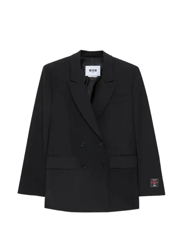 MSGM Double-breasted Patch Blazer
