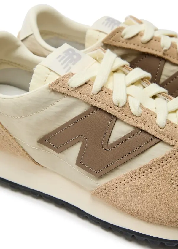 NEW BALANCE 471 Panelled Brushed Suede Sneakers - White