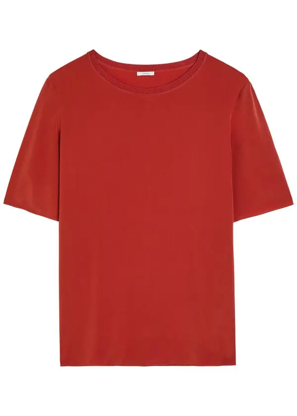 JOSEPH Rubin Silk T-shirt - Red