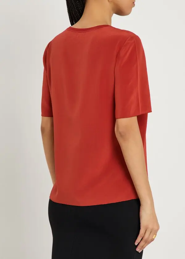 JOSEPH Rubin Silk T-shirt - Red
