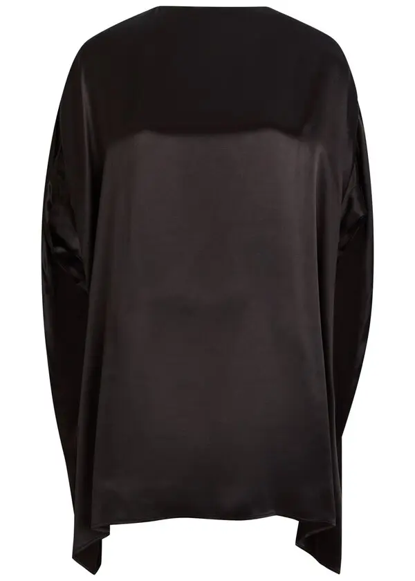 ARMARIUM Draped Asymmetric Satin Mini Dress