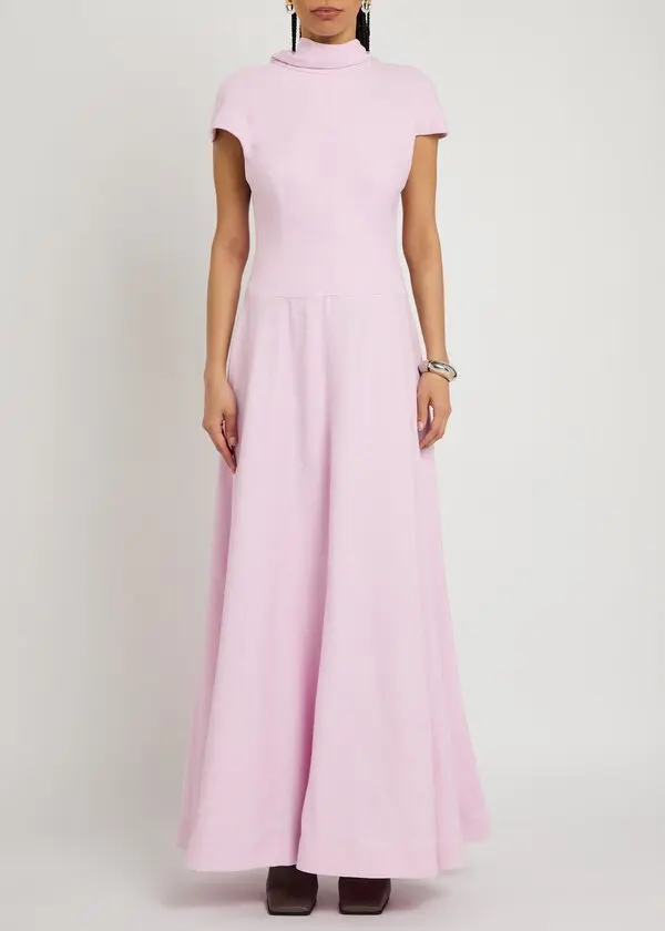 ARMARIUM Arielle Reverse Collar Maxi Dress - Pink