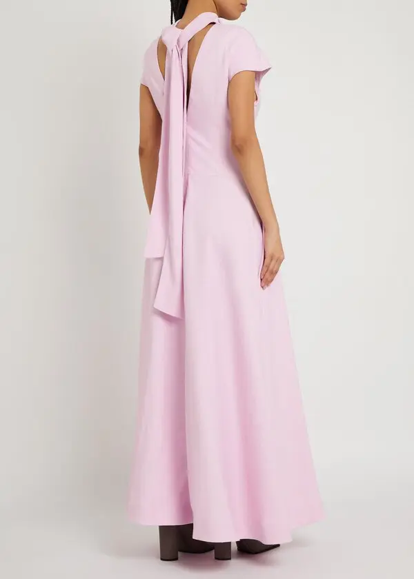 ARMARIUM Arielle Reverse Collar Maxi Dress - Pink