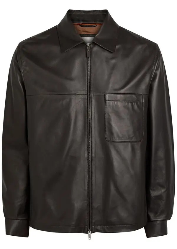 TOD'S Leather Overshirt