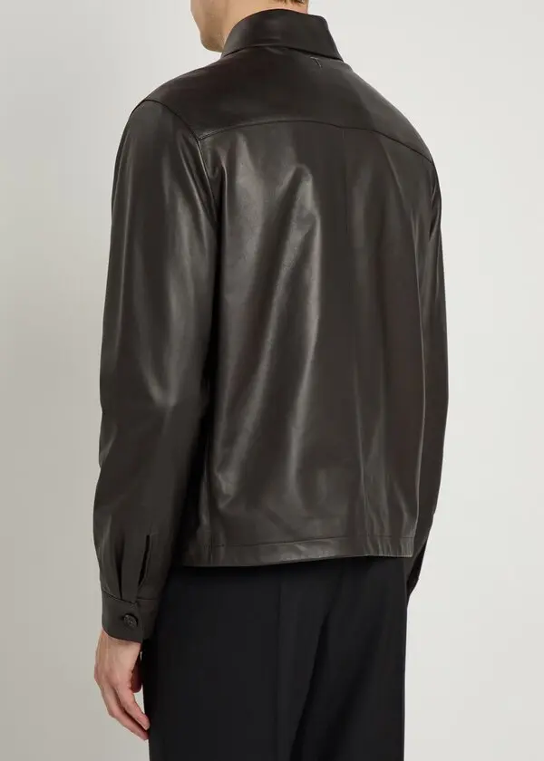 TOD'S Leather Overshirt