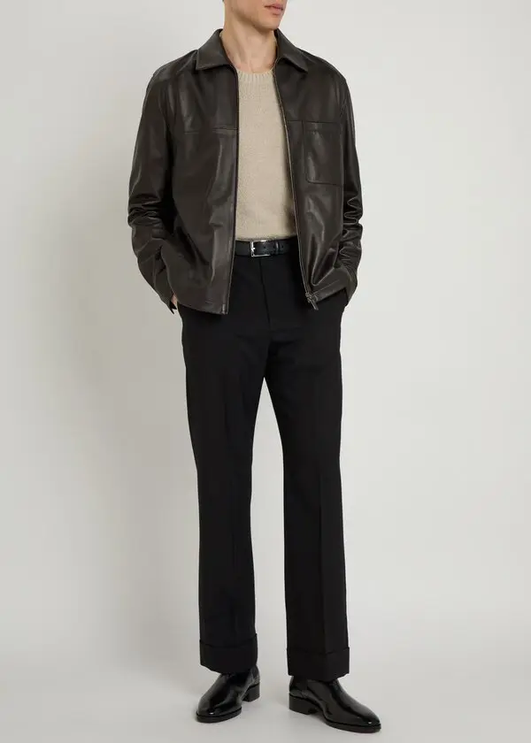 TOD'S Leather Overshirt