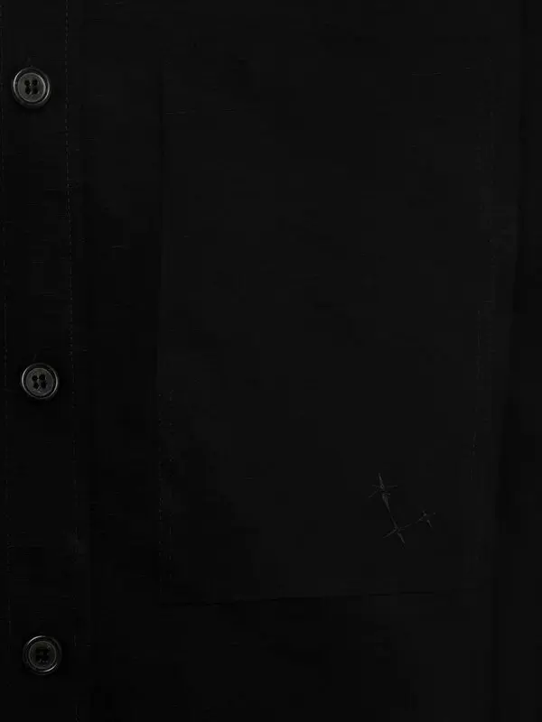 LANEUS Two-pocket Overshirt - Black
