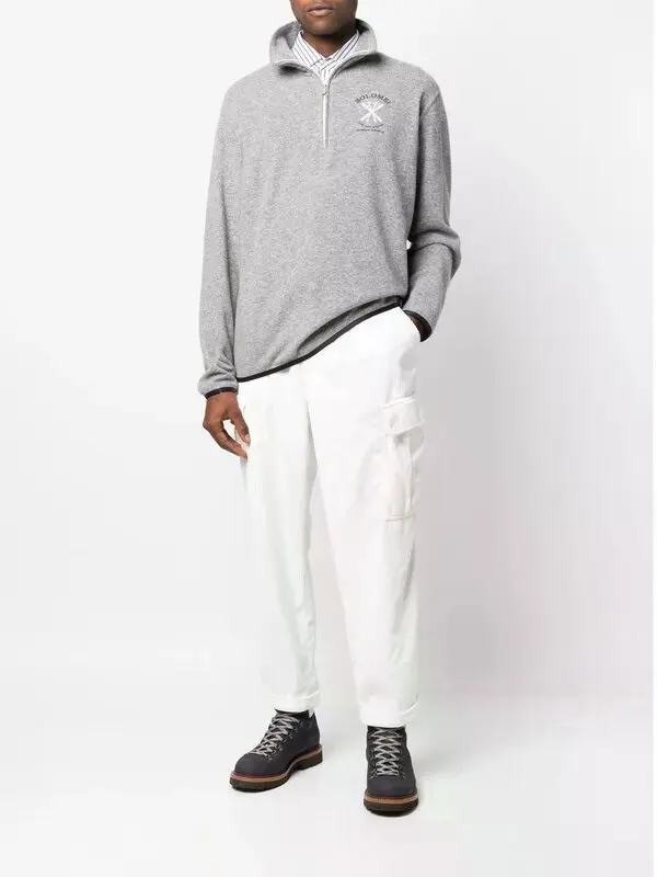 Brunello Cucinelli Embroidered Cotton-cashmere Sweatshirt