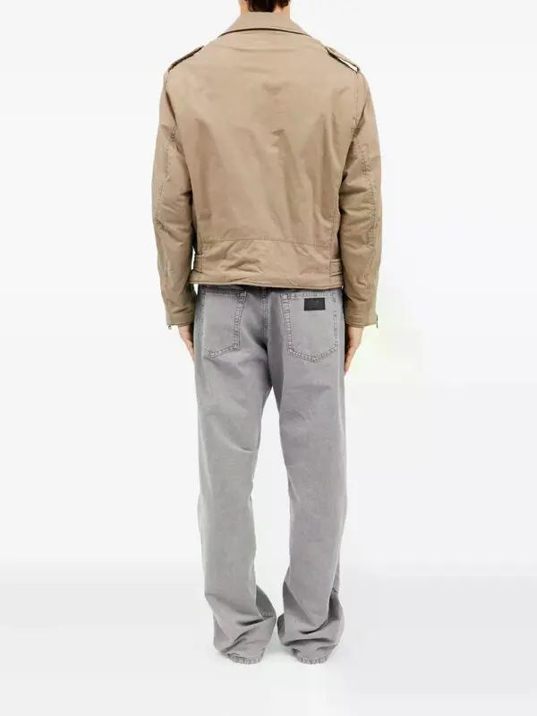 MAISON MARGIELA Belted Zip-up Biker Jacket