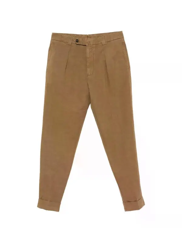 BERWICH Pleated Front Trousers - Brown