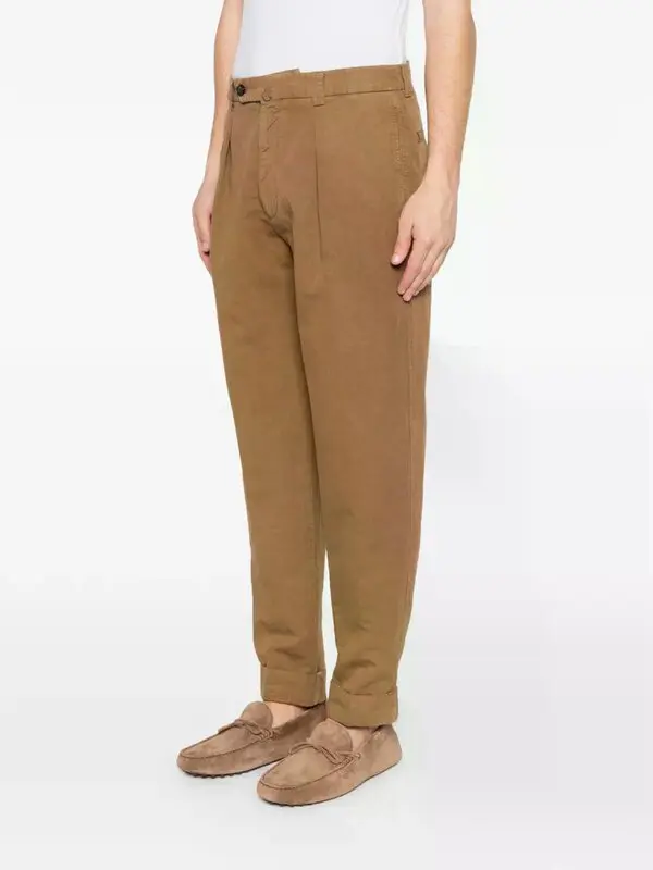 BERWICH Pleated Front Trousers - Brown