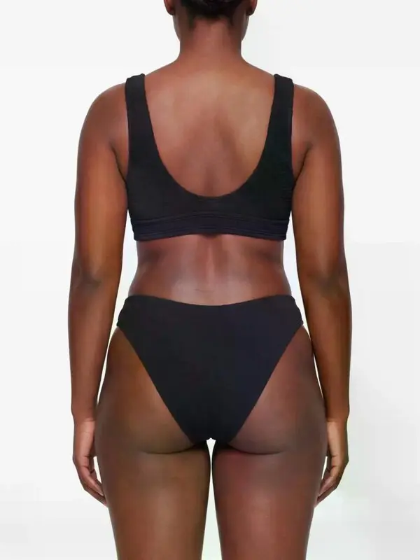 Hunza G V-neck Crinkle Two-piece Set