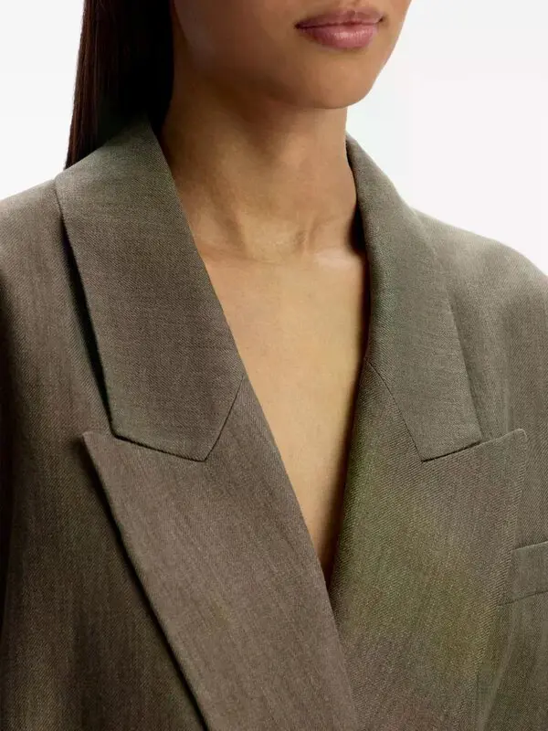 12 STOREEZ Belted Blazer - Brown