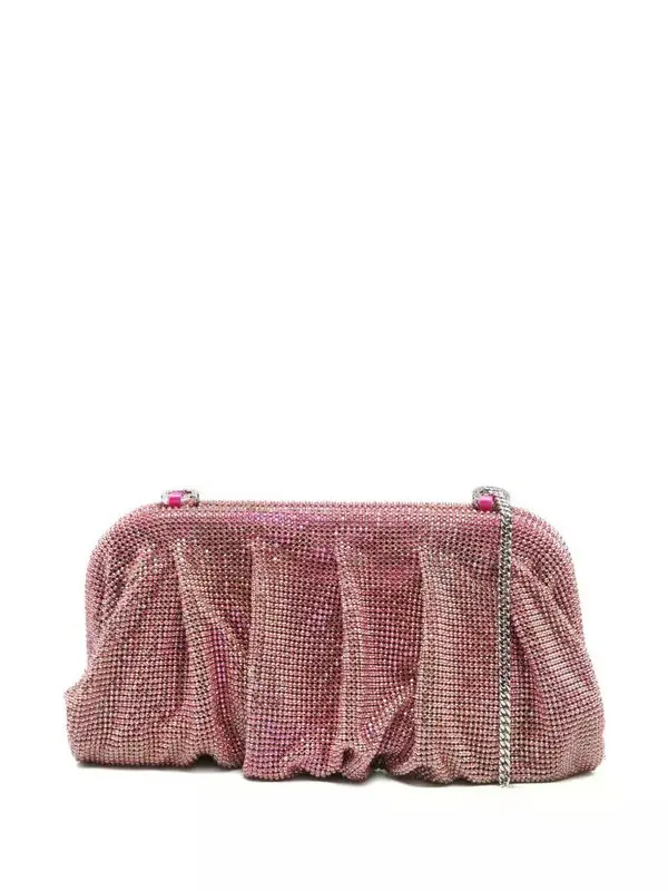 Benedetta Bruzziches Ruched Crystal-embellished Clutch