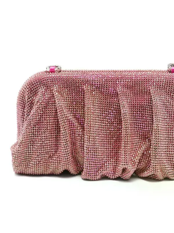 Benedetta Bruzziches Ruched Crystal-embellished Clutch